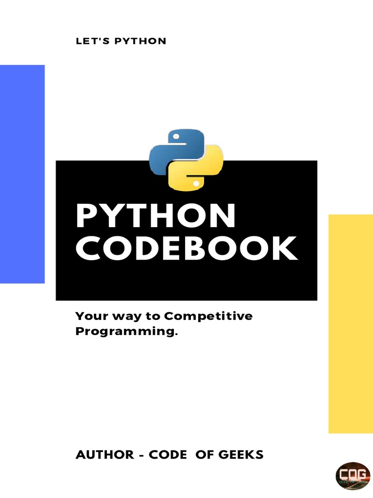 Python Codebook by COG Updated - Compressed 1 PDF | PDF | Regular ...