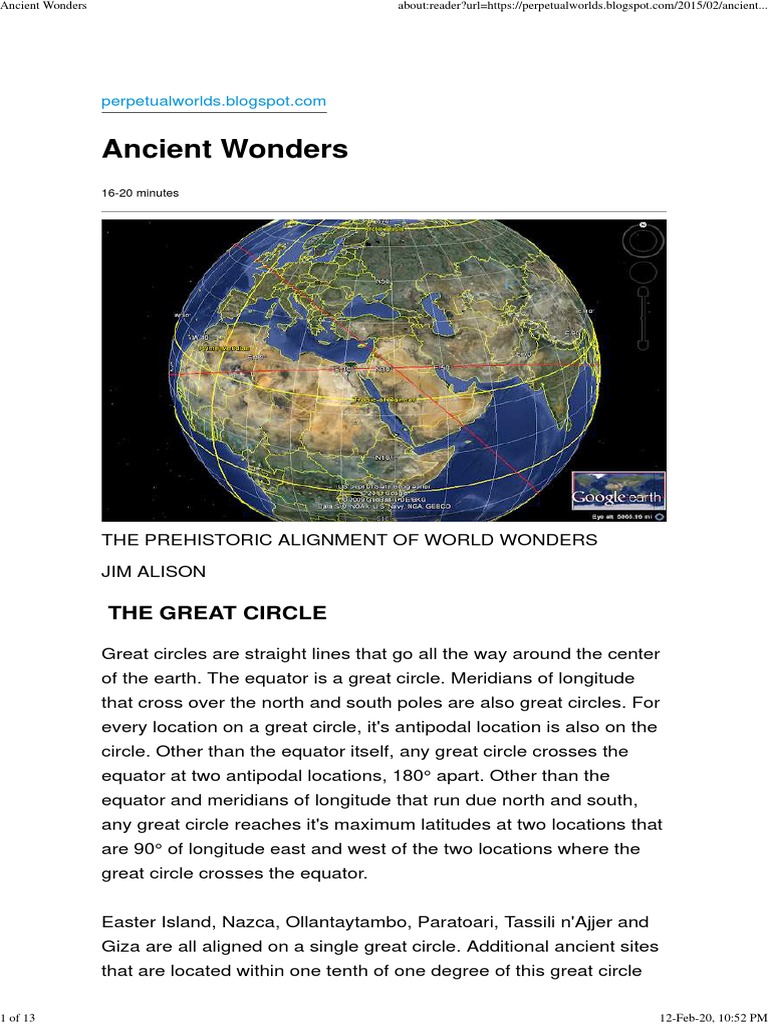 The Prehistoric Alignment of World Wonders: Exploring an Ancient Global ...