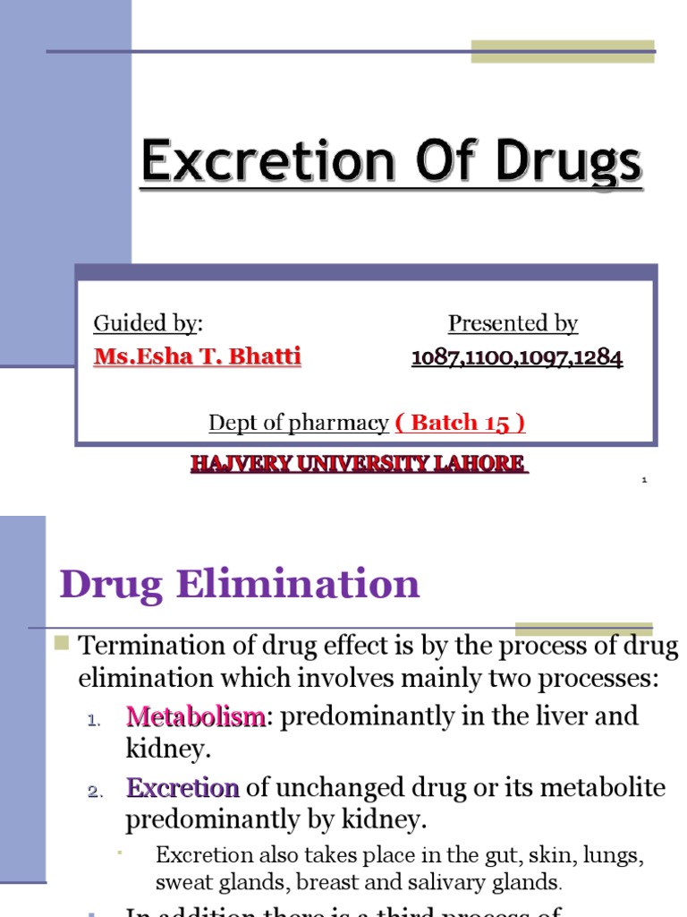 Drug Clearance | PDF | Kidney | Animal Anatomy