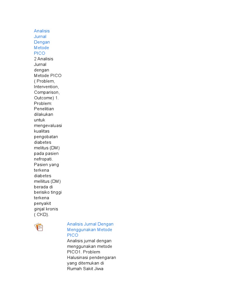 Contoh Analisis Pico | PDF