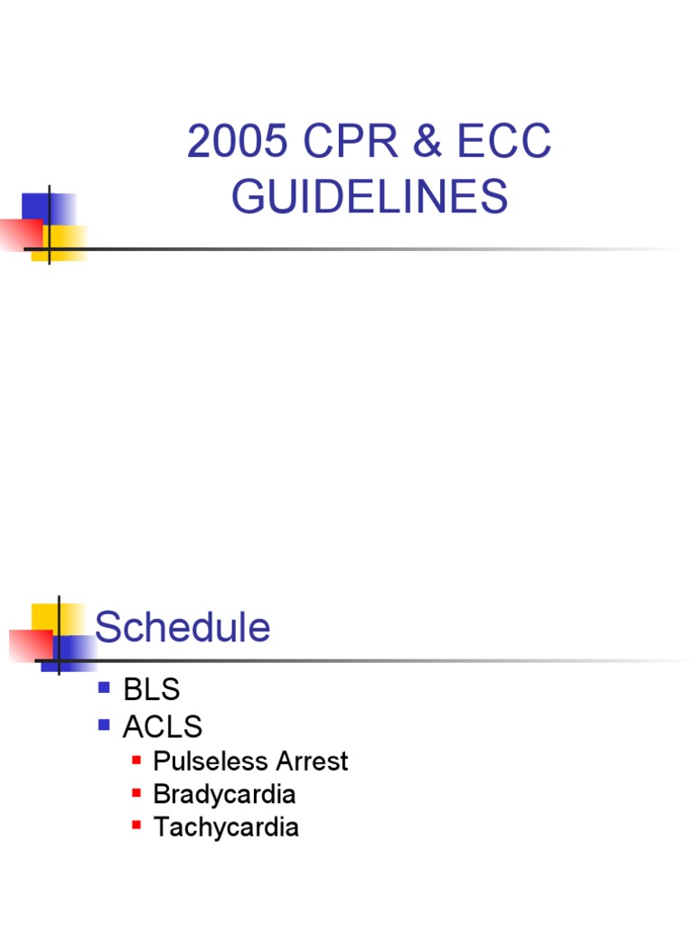 ACLS - Guidelines From 2005USA | PDF | Physiology | Cardiopulmonary ...