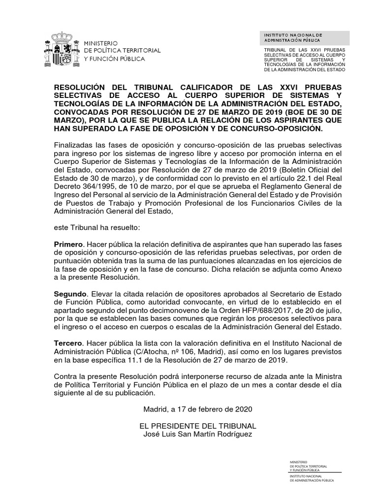 Resolucion Final Aprobados | PDF | Ley administrativa | China