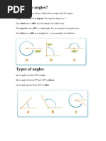 Types of Angles and Their Degrees | PDF