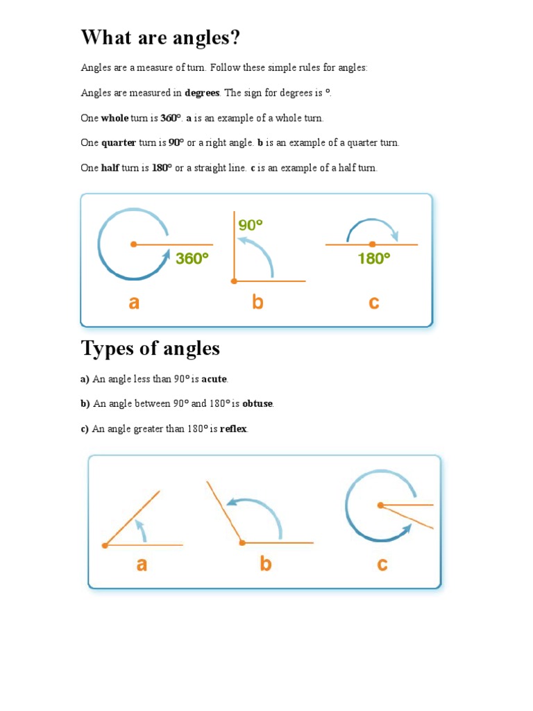Understanding Angles: Types and Rules | PDF | Teaching Methods & Materials