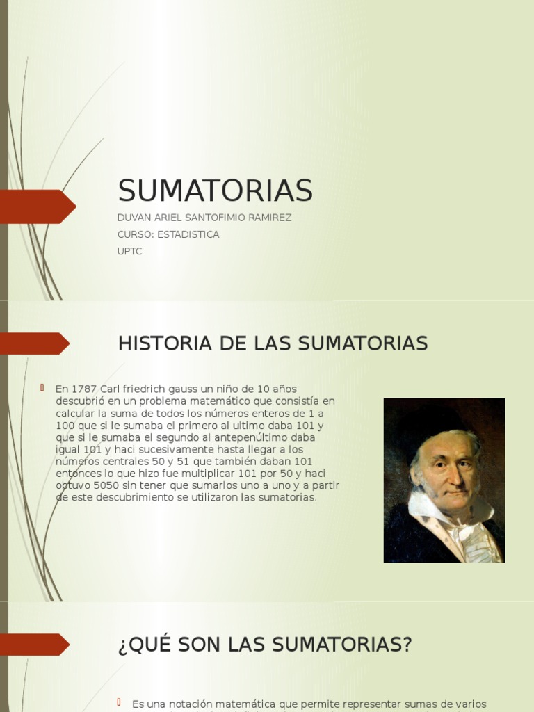 SUMATORIAS | PDF