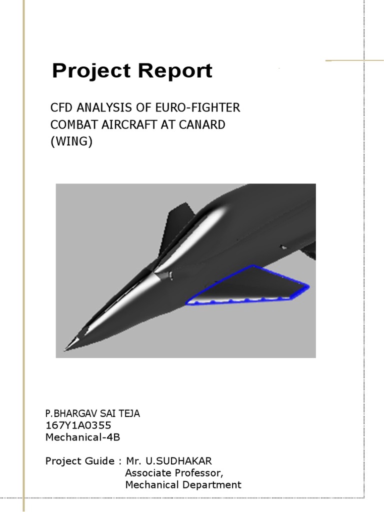 CFD Analysis On Canard | PDF | Airfoil | Wing