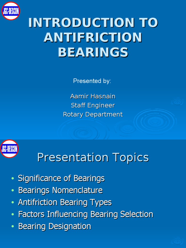 Types and Significance of Antifriction Bearings | PDF | Bearing ...