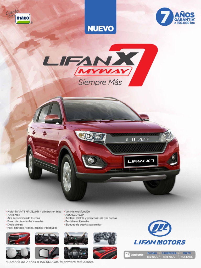 Ficha Tecnica Lifan X7 | PDF