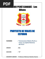 Proyecto de Viaje de Estudios a Tacna | PDF | Ciencias sociales