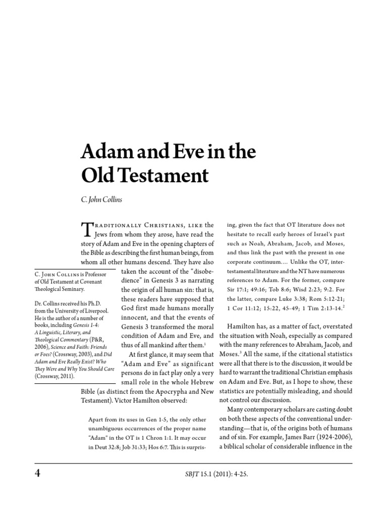 TMP 21406-Adam and Eve in The Old Testament-2071124339 PDF | PDF | Book ...