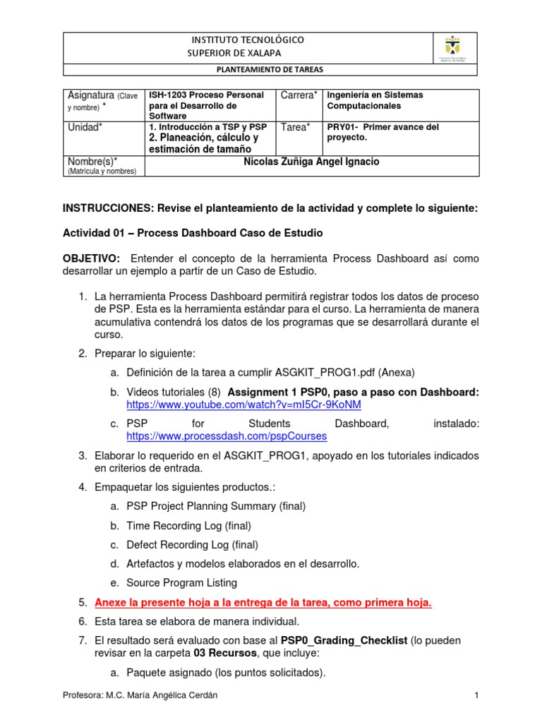 Actividad PSP: Uso de Process Dashboard | PDF | Ingeniería Informática ...