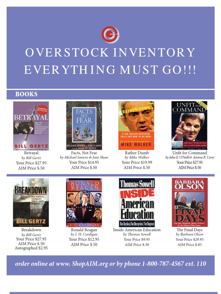 Overstock Inventory Everything Must Go!!!: Books | PDF