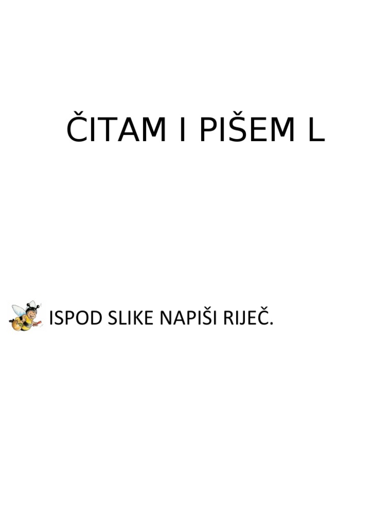 Citam I Pisem 44 Slovo L PPT Petra | PDF
