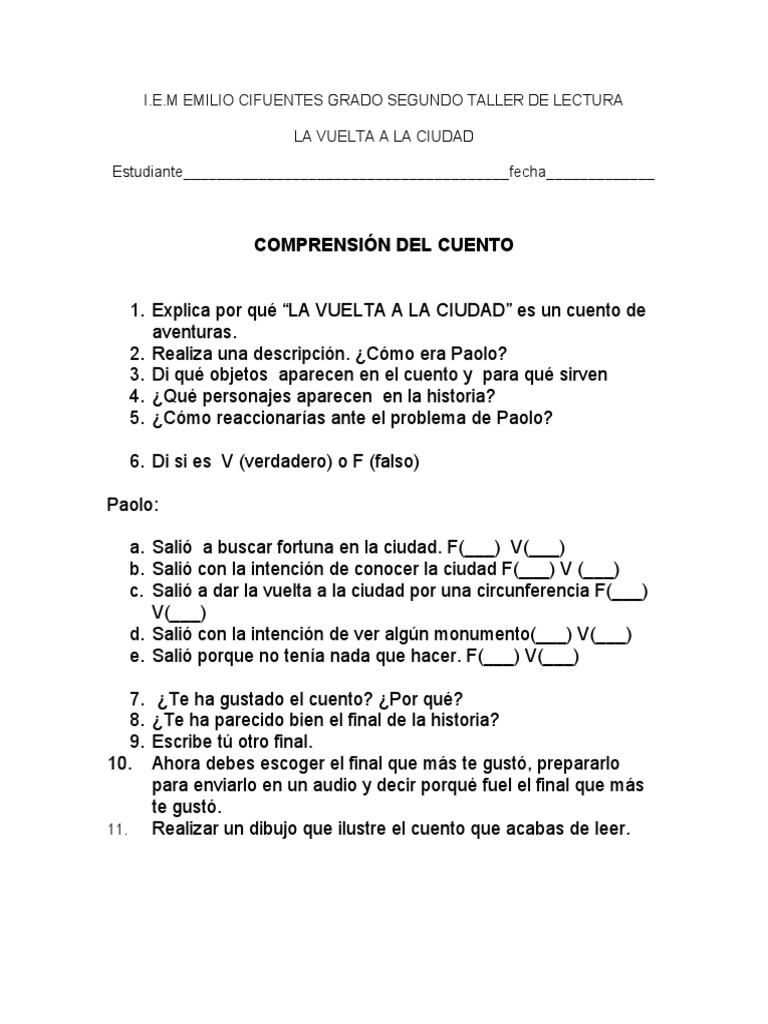 Taller de Lectura: La Vuelta a la Ciudad | PDF | Arte | Libros para ...