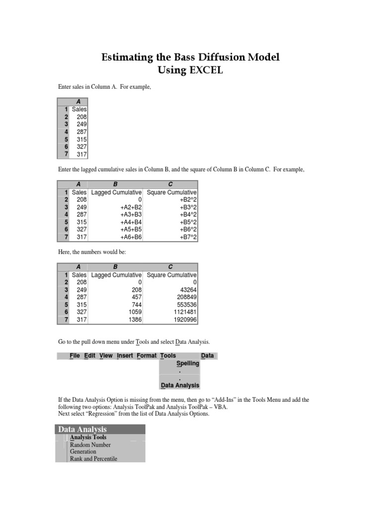 Estimating The Bass Diffusion Model | PDF | Errors And Residuals ...
