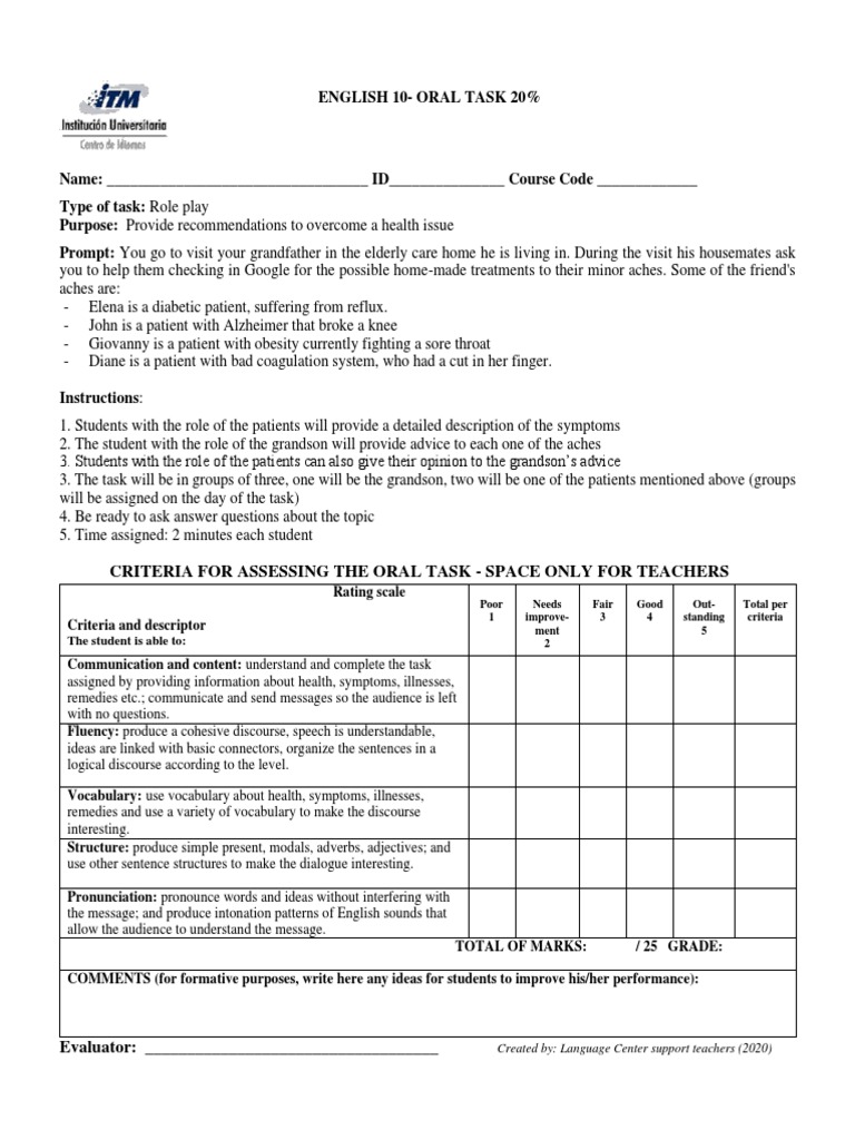 Final Oral Task AVM ENX10 | PDF | Speech | Human Communication