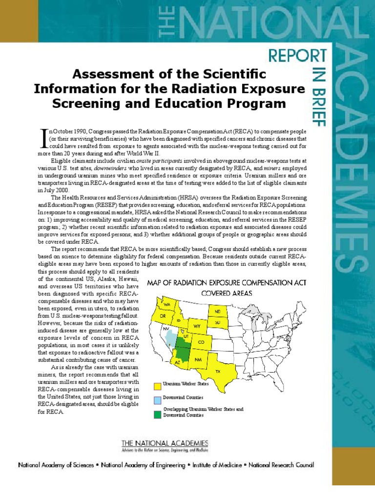 Assessment of The Scientific Information For The Radiation Exposure ...