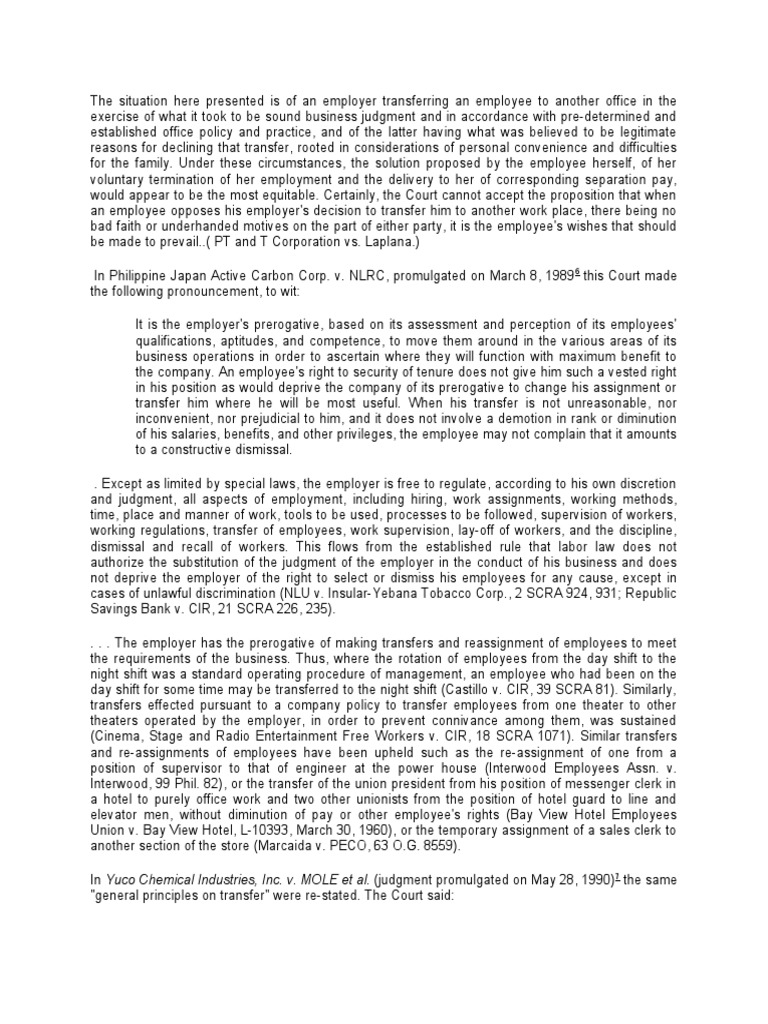 Management Prerogative | PDF | Employment | Common Law