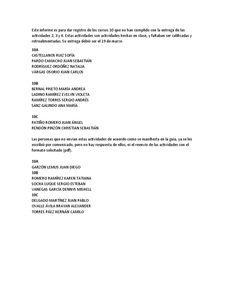 Informe Décimo | PDF