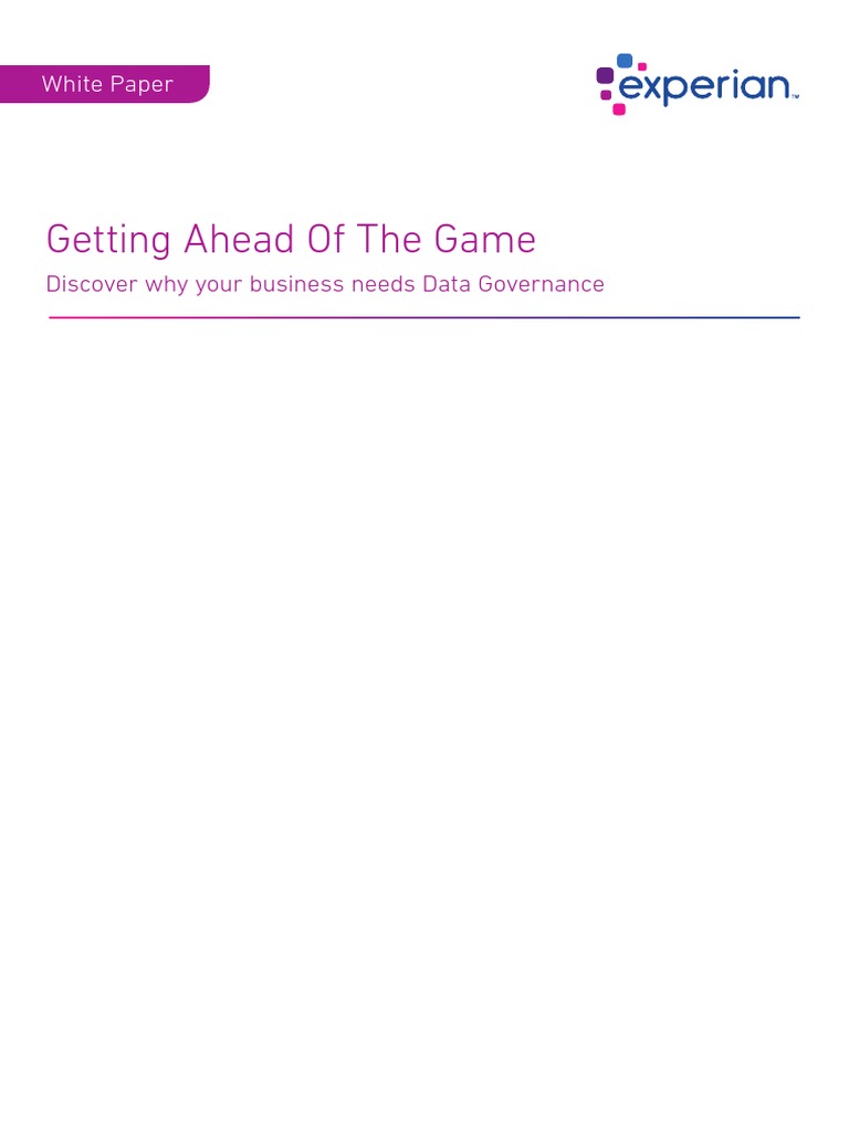 Proactive Data Governance Pdf Governance Data Quality