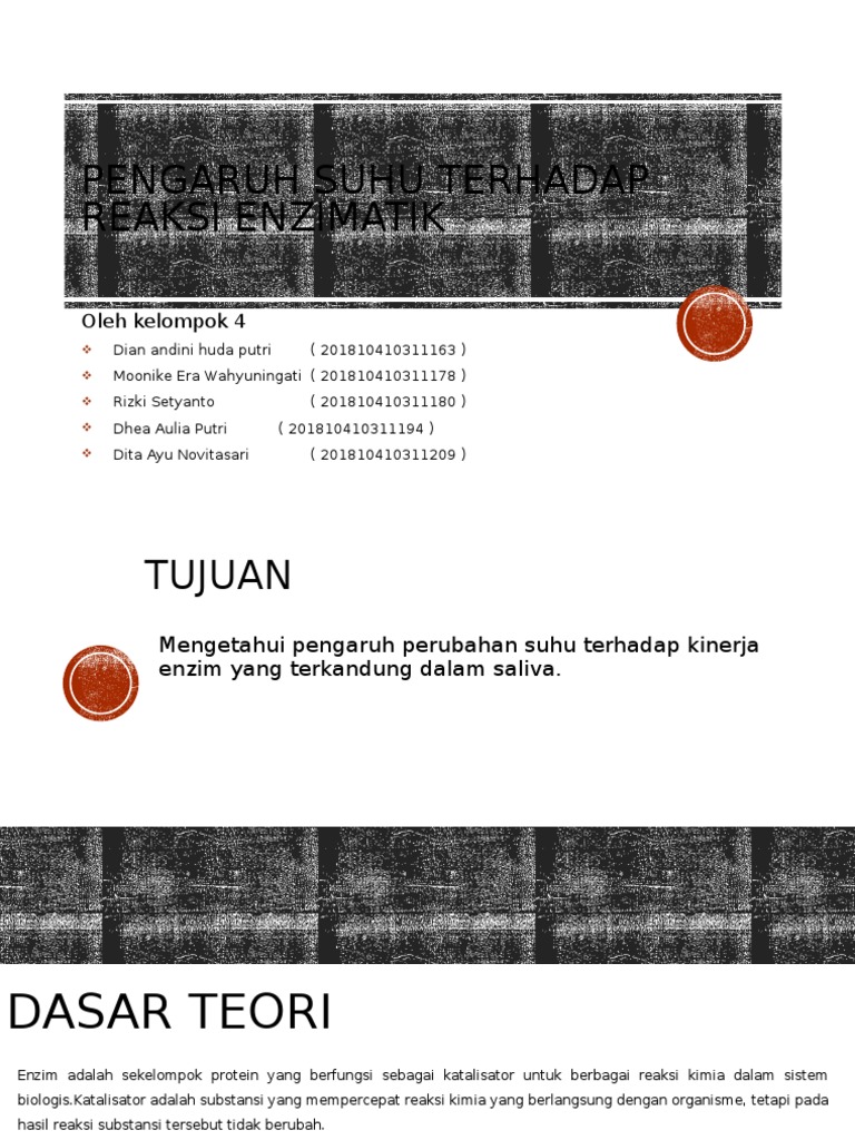 Pengaruh Suhu Terhadap Reaksi Enzimatik | PDF