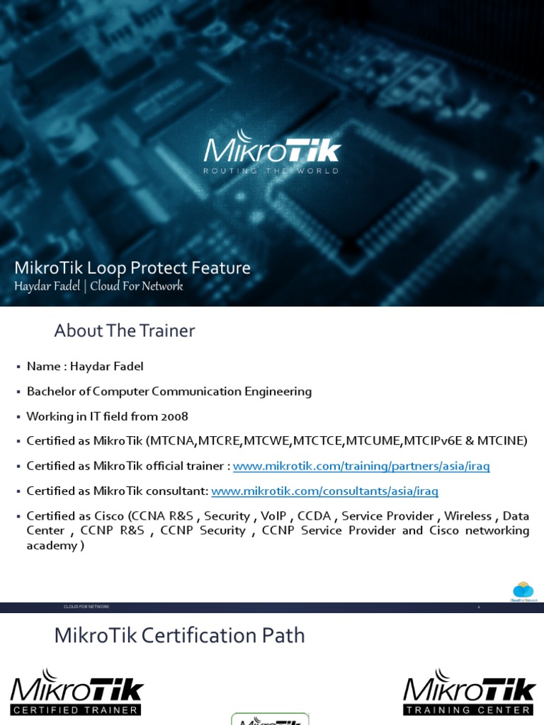 MikroTik Loop Protect PDF | PDF | Cisco Certifications | Computer Network