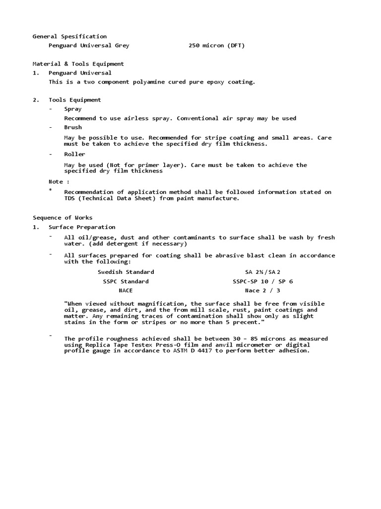 Painting Procedure | PDF