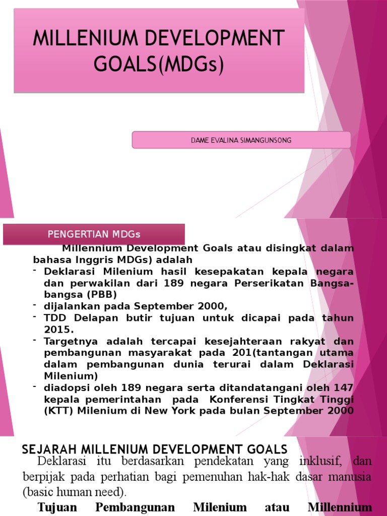 PPT MDGS Dan SDGS | PDF