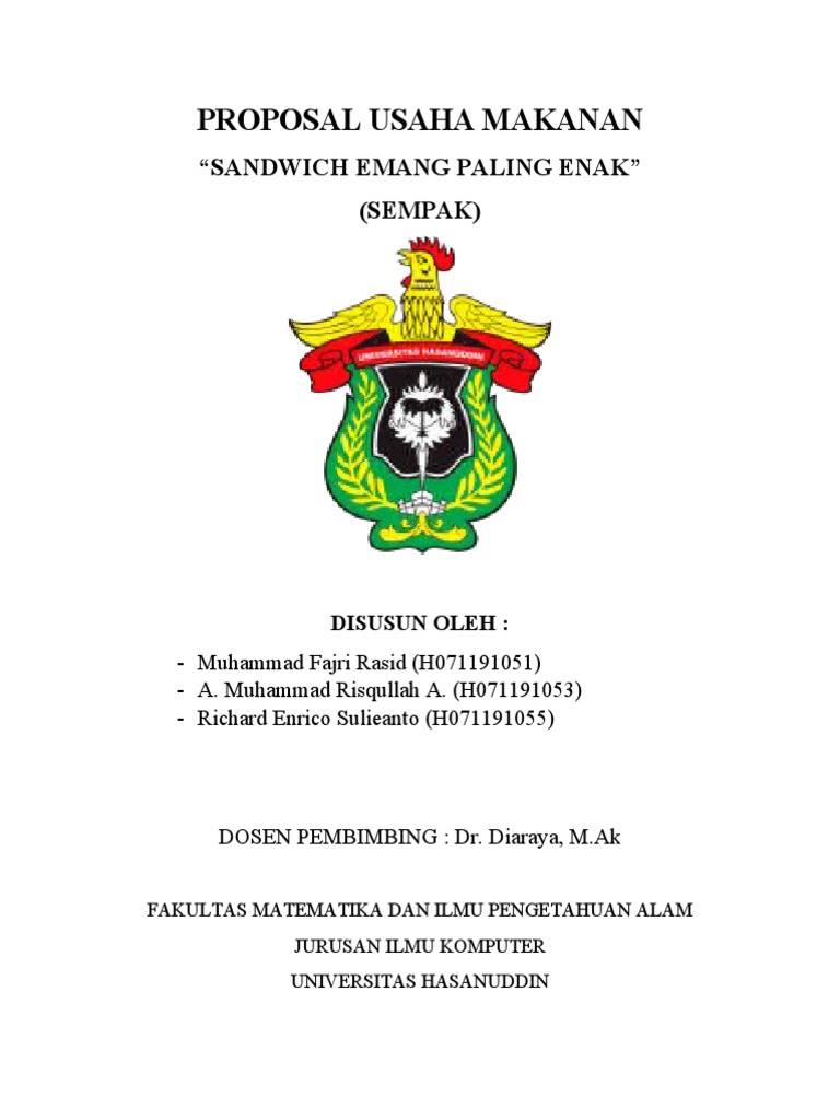 Proposal Usaha Makanan | PDF