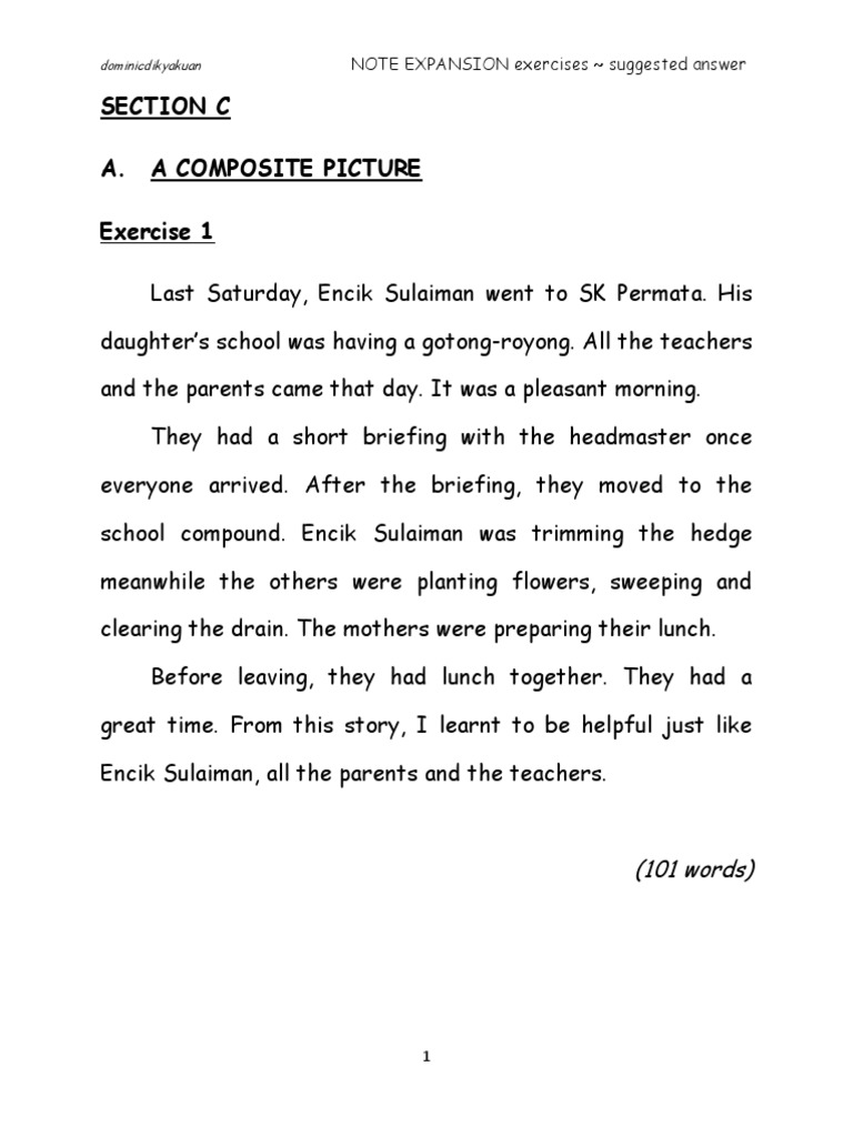 UPSR SUGGESTED ANSWER (11 Exercises On Note Expansion) - 11 Pages PDF | PDF