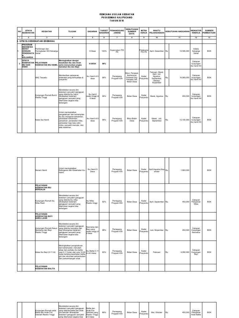 Contoh Ruk RPK 2019 | PDF