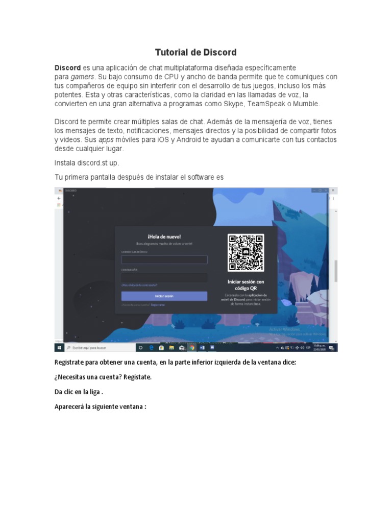 Tutorial Discord | PDF | Chat en linea | Ventana (informática)