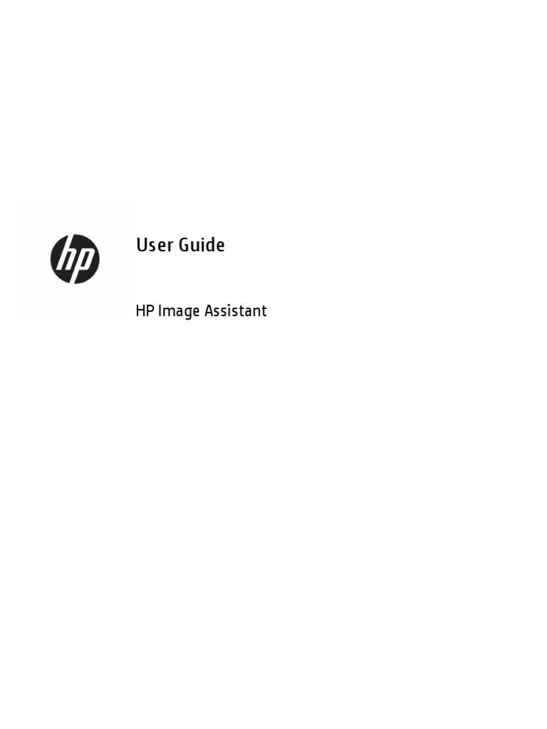 User Guide HP Image Assistant | PDF | Windows 10 | Operating System