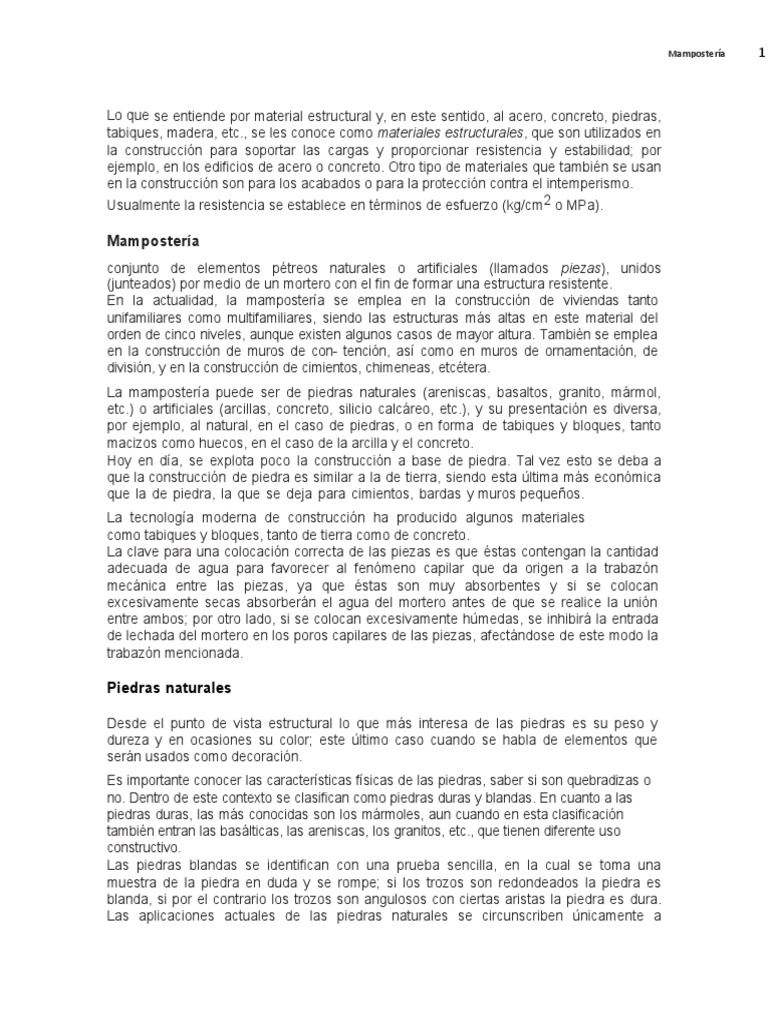 Resumen Cap2 | PDF | Hormigón | Ladrillo