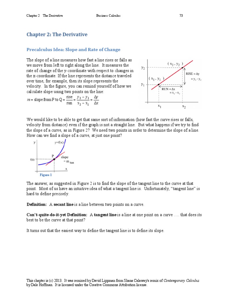 Chapter2 PDF | PDF | Derivative | Slope