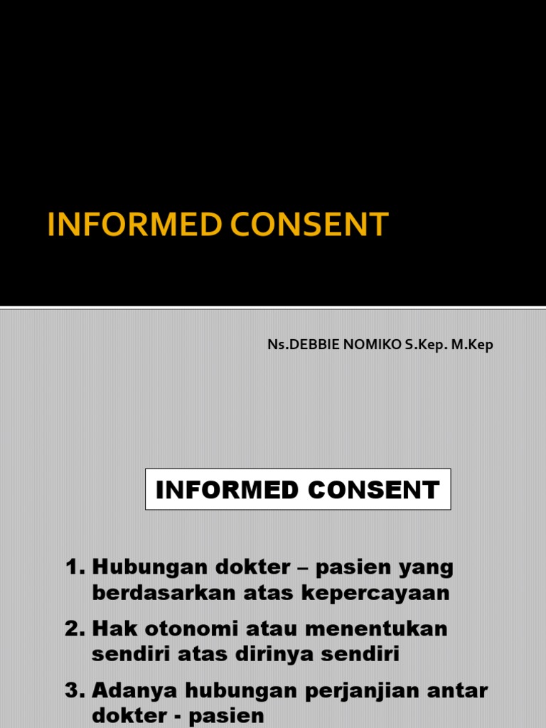 Panduan Informed Consent | PDF