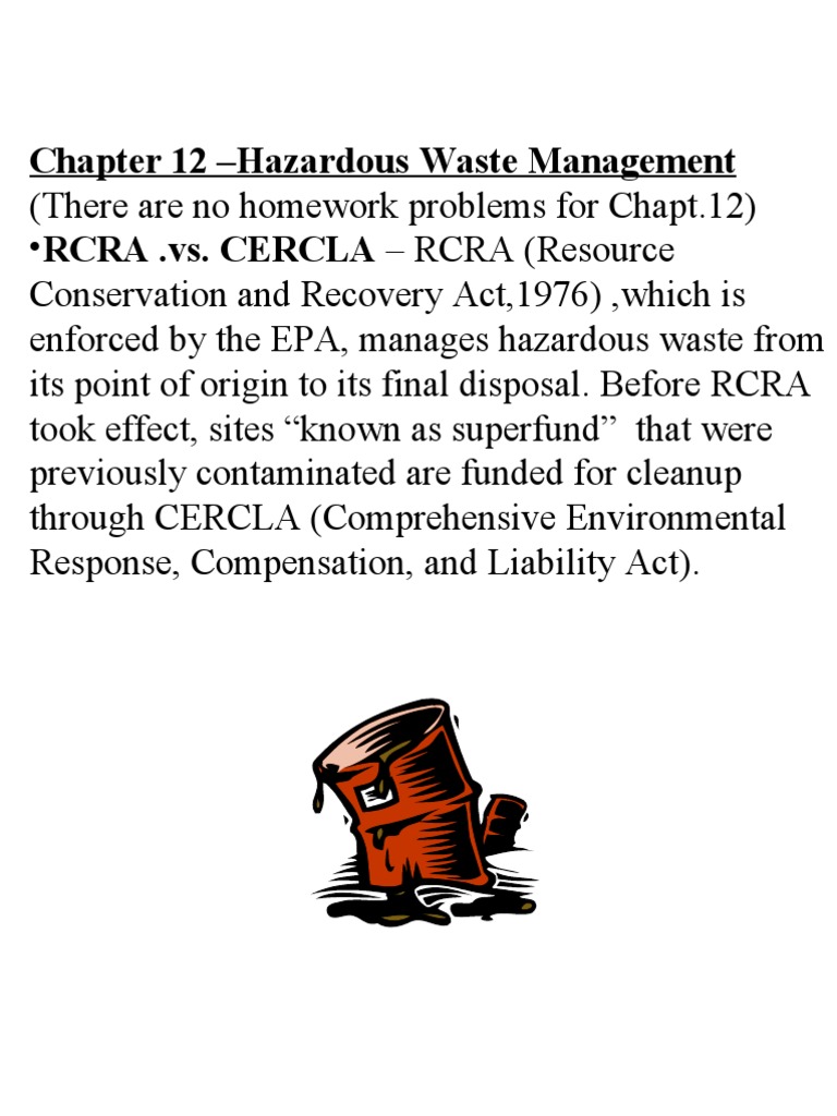 Hazardous Waste Management | PDF | Hazardous Waste | Resource ...