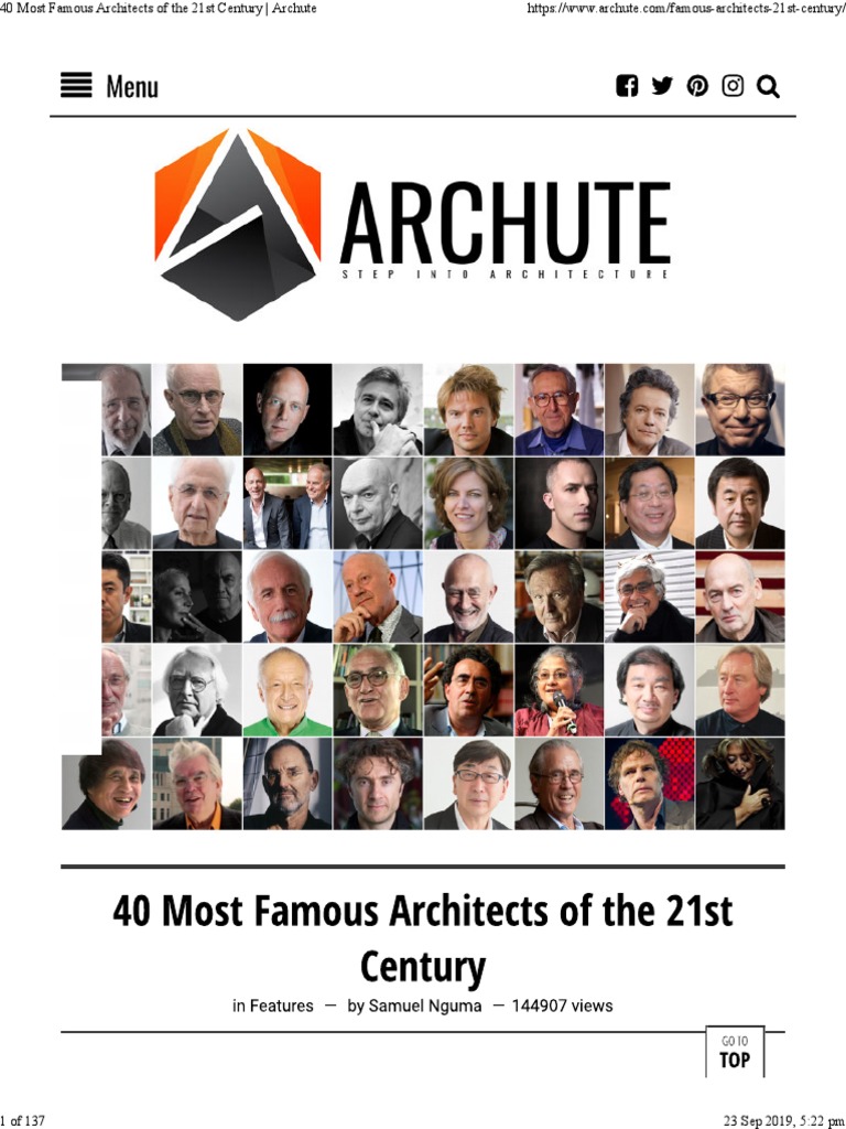 40 Most Famous Architects of The 21st Century - Archute PDF | PDF ...