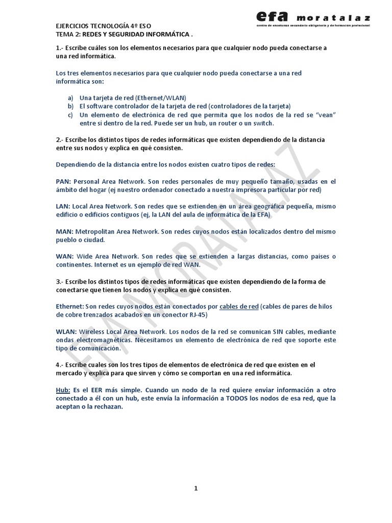 Ejercicios Redes - Soluciones | PDF | Dirección IP | Red de computadoras