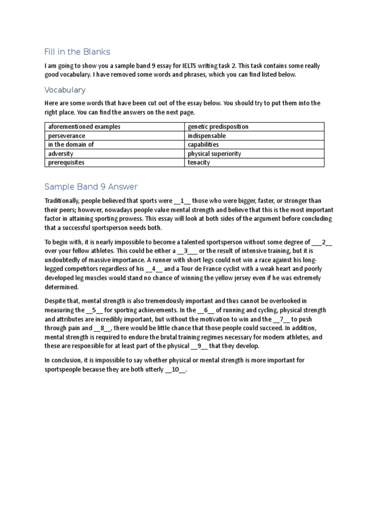 Gap Fill Task 2 | PDF | Motivation | Motivational