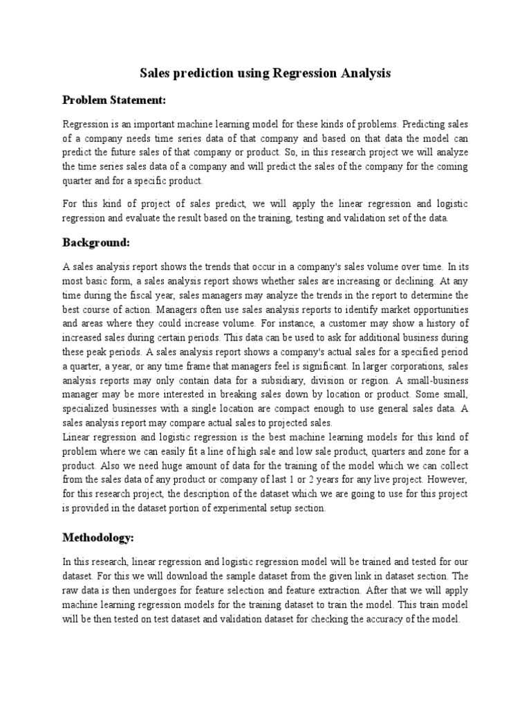 Linear Regression Report | PDF | Regression Analysis | Machine Learning