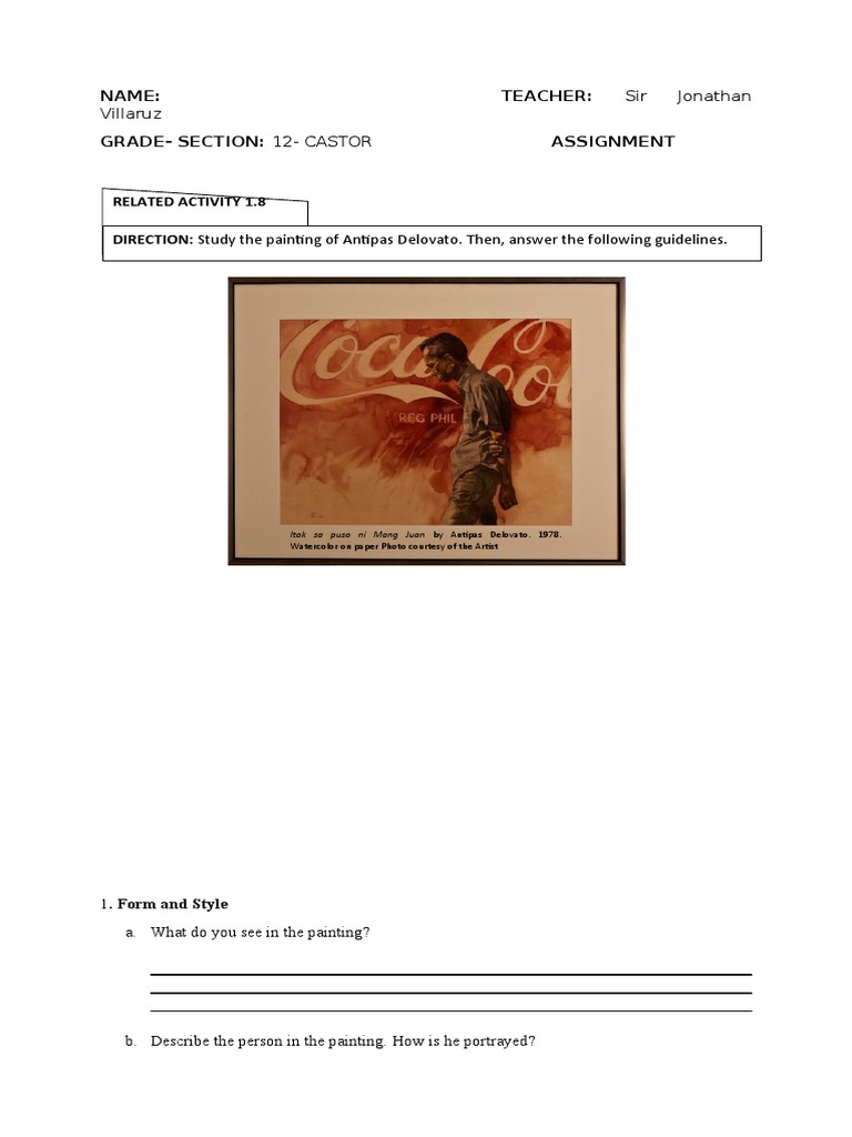 Contemporary-Arts Activity | PDF | Paintings | Learning