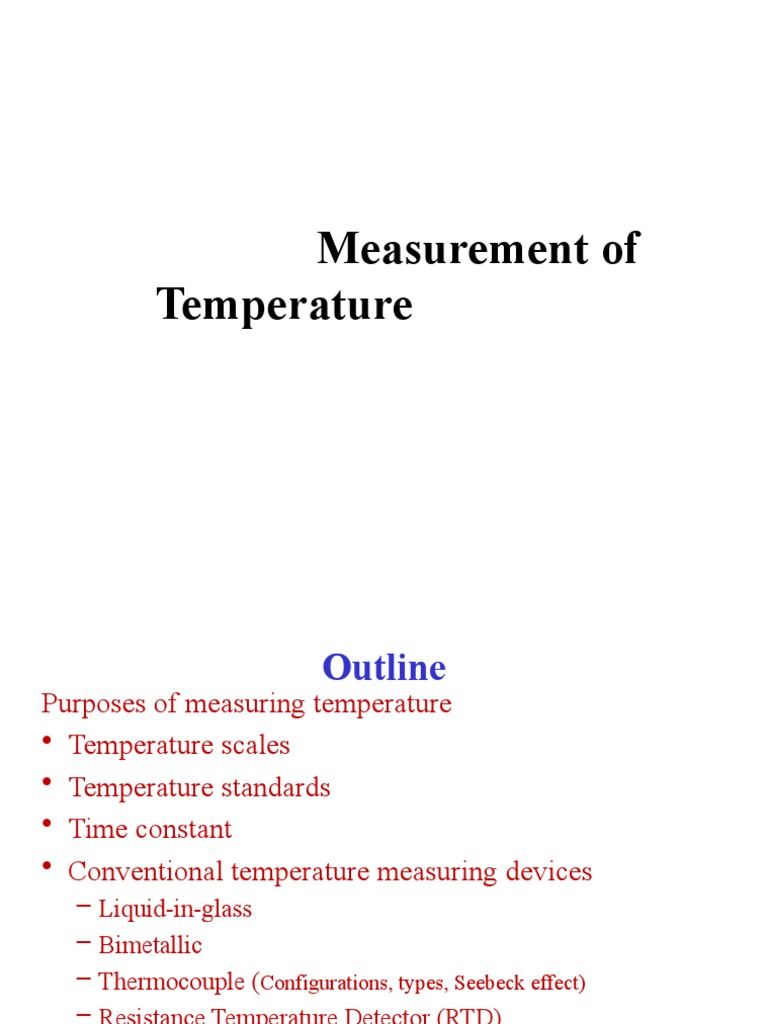 Overview of Temperature Measurement Methods | PDF | Electrical ...