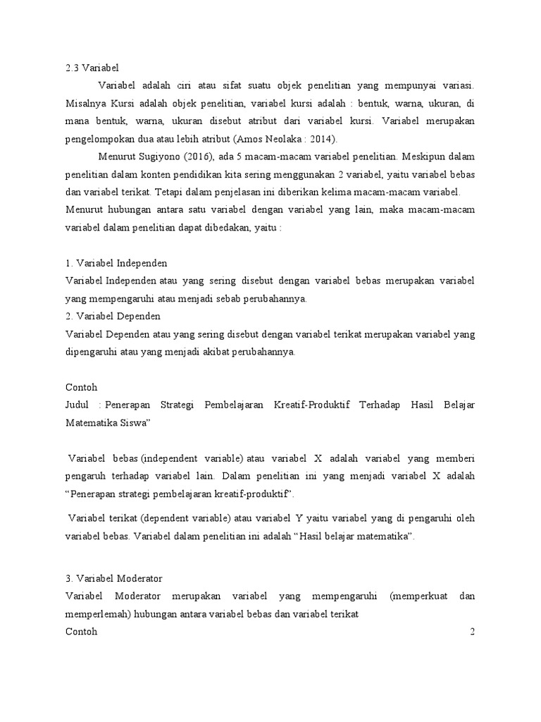 Variabel Dan Skala Pengukuran | PDF