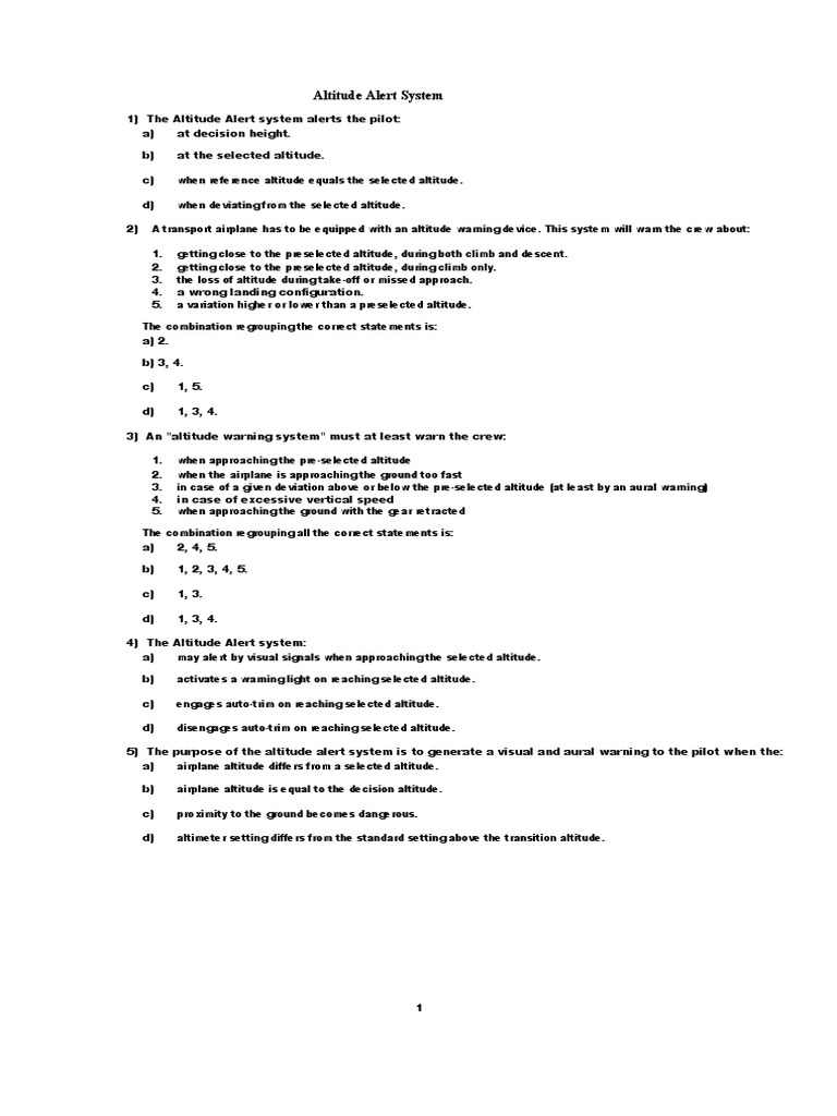 Altitude Alert System | PDF | Altitude | Aerospace