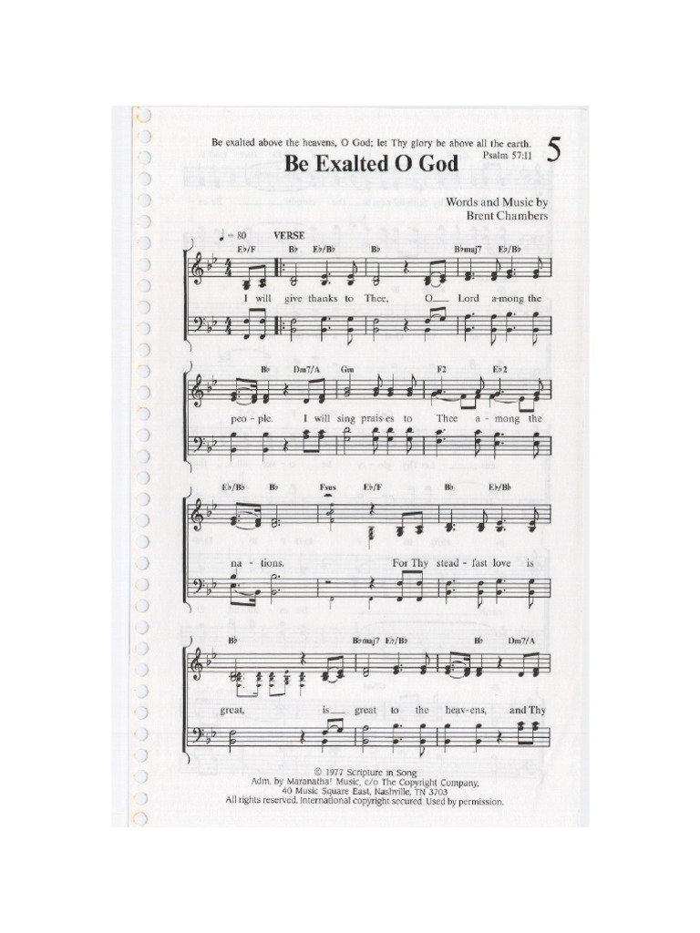 Be Exalted O God | PDF