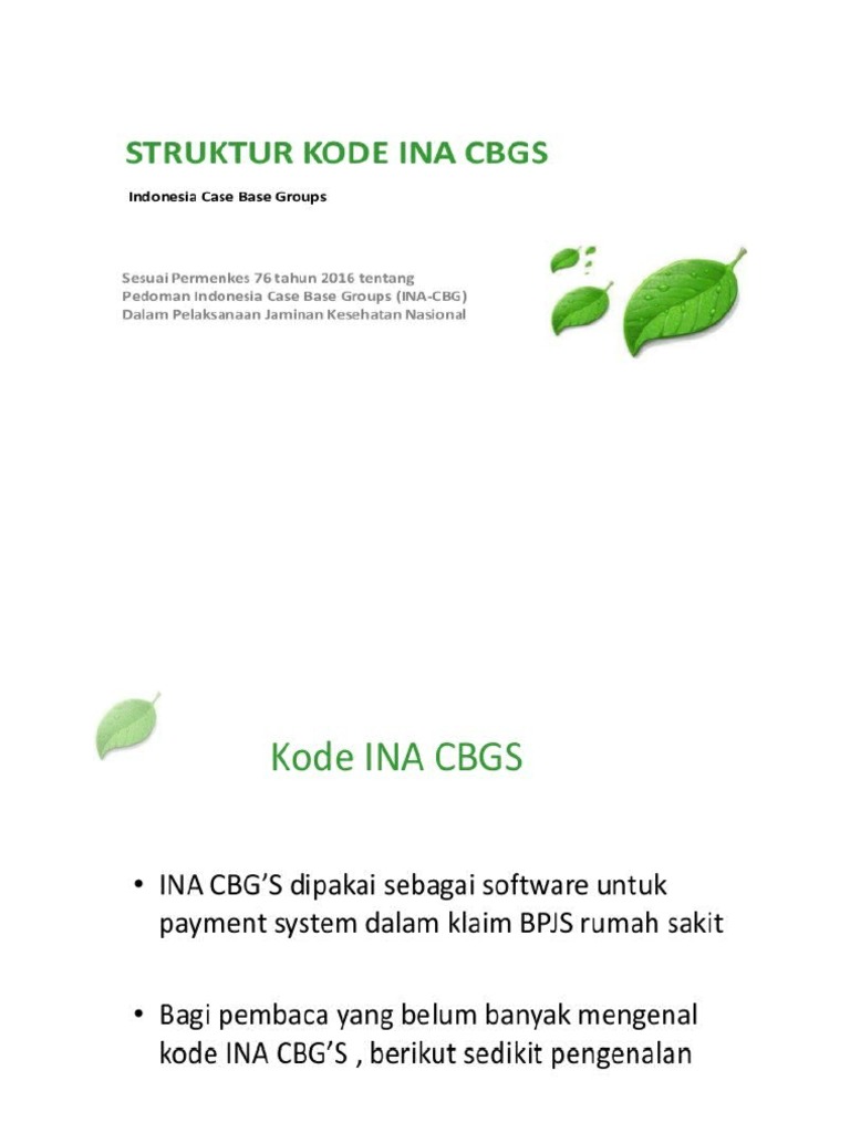 Struktur Kode INA-CBGs untuk BPJS | PDF | Pengembangan Diri | Kesehatan ...