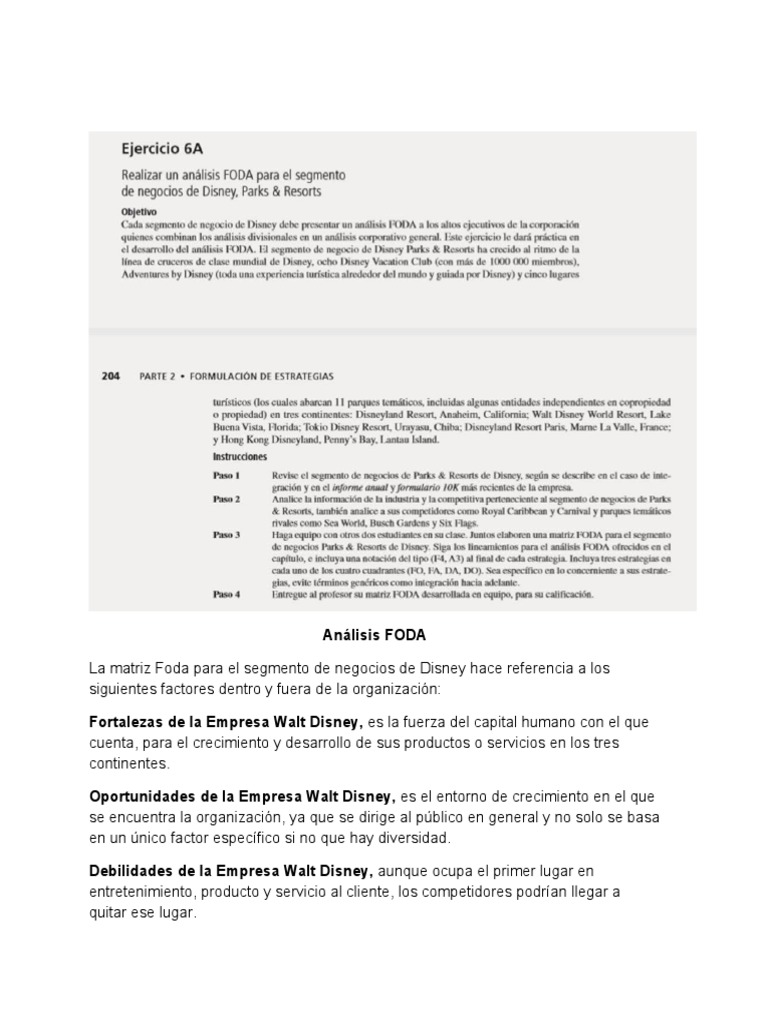 Ejercicio 6a Administracion Estrategica | PDF | Parque de atracciones | Hotel
