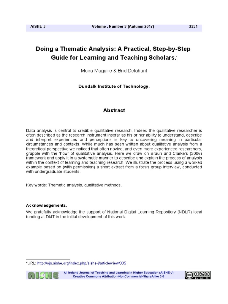 Step-by-Step Thematic Analysis Guide | PDF | Qualitative Research ...