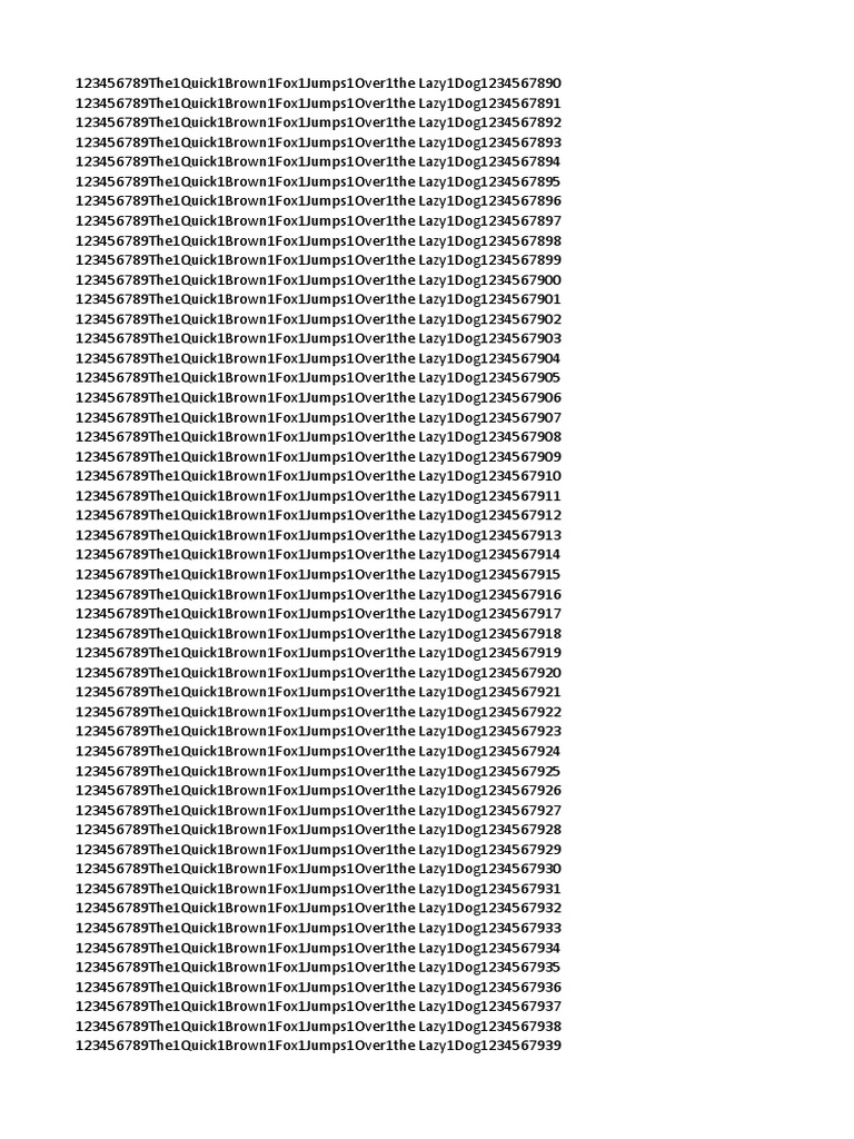 Repeated Phrase with Numbers | PDF